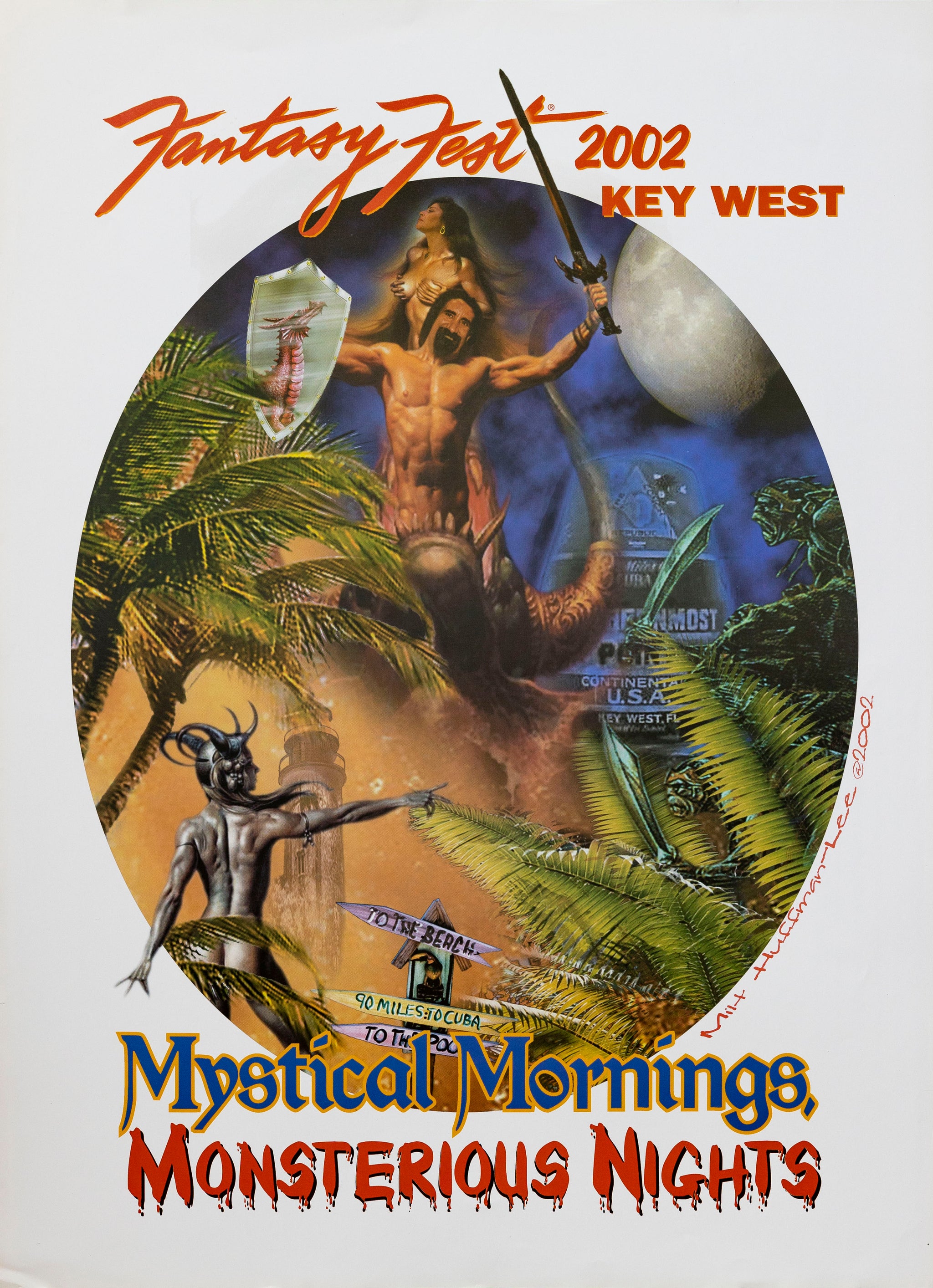 Official 2002 Fantasy Fest Poster Mystical Mornings Monsterious Nights ...