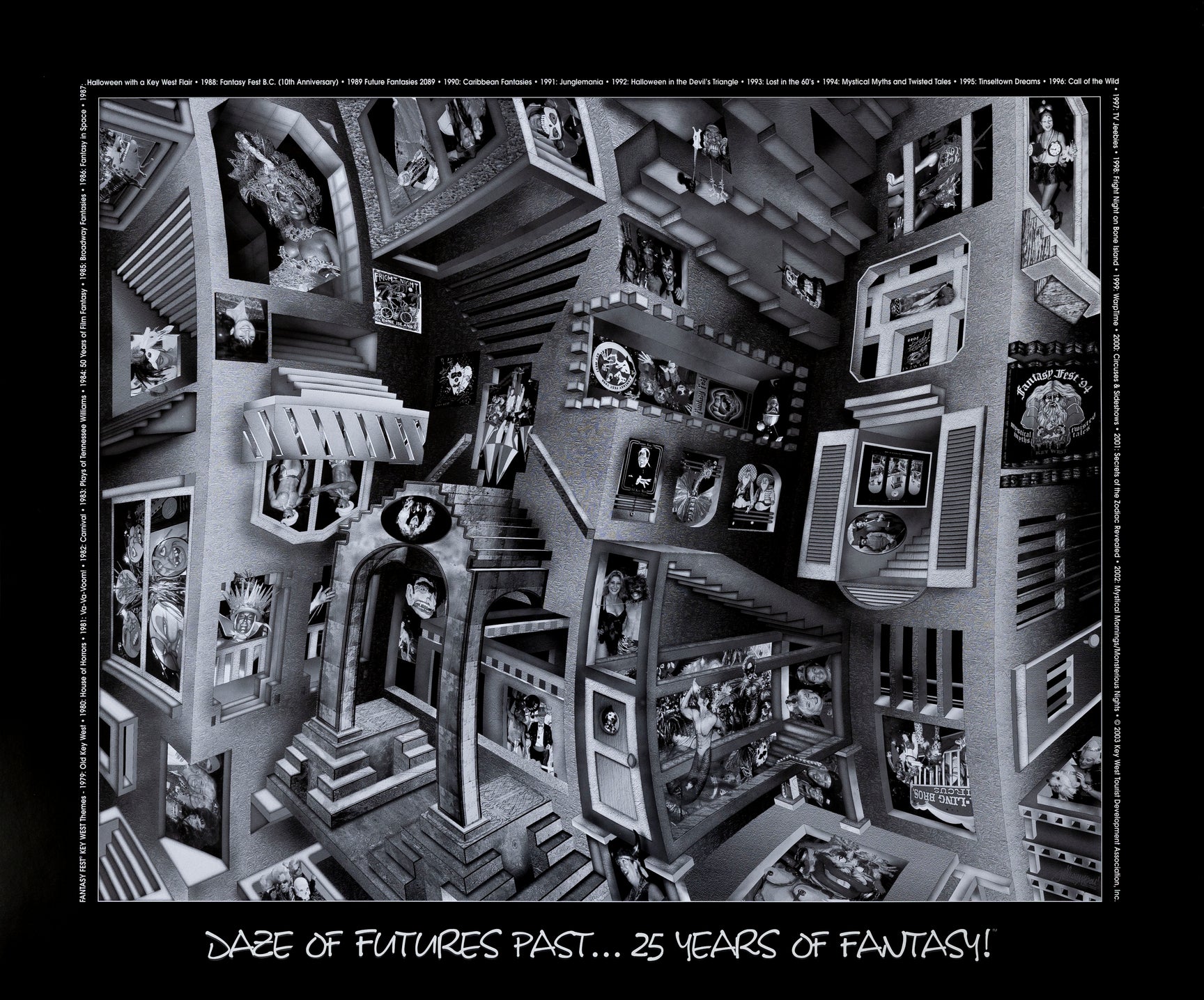 Official 2003 Fantasy Fest Poster Daze of Futures Past by JT Thompson ...