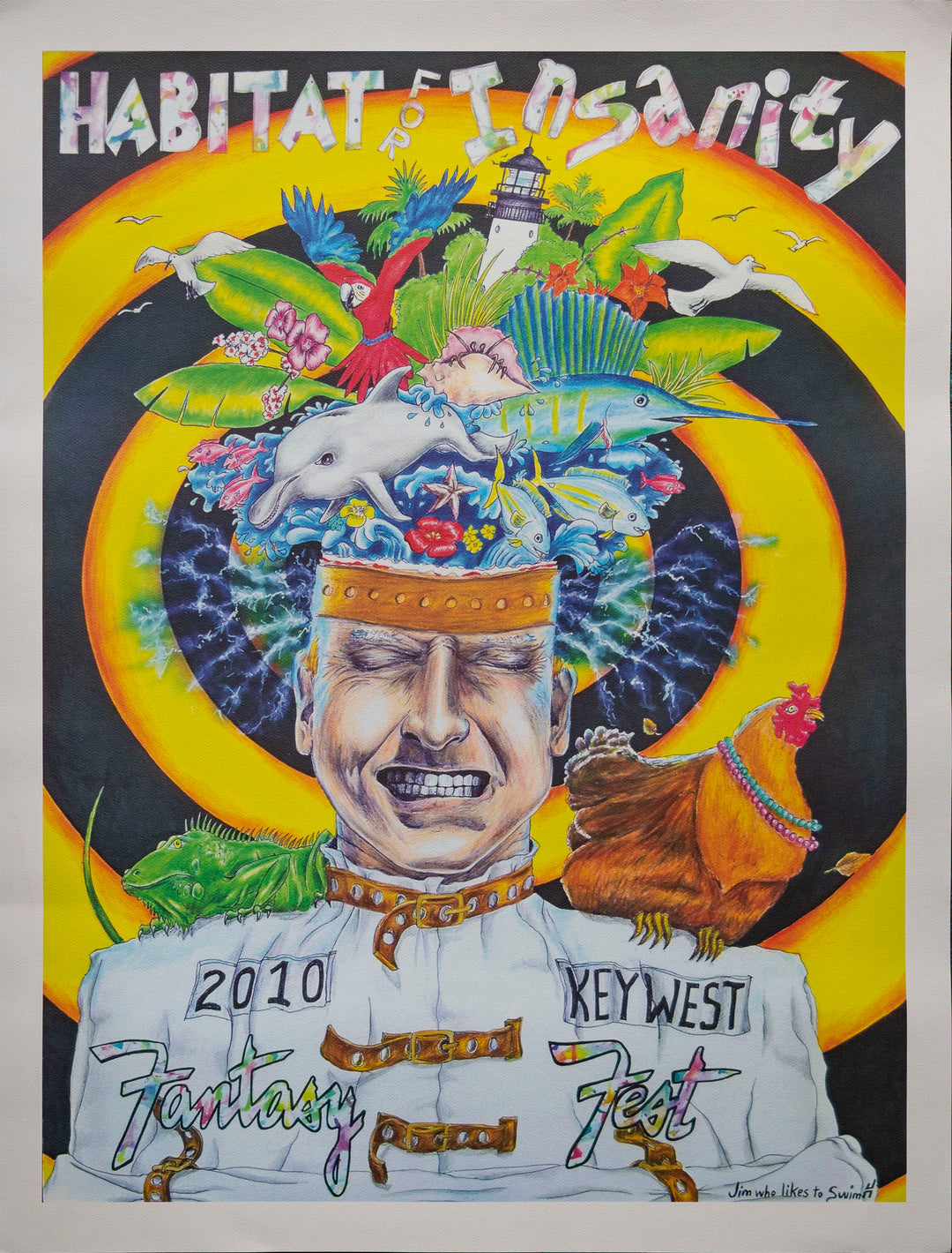 Official 2010 Fantasy Fest Poster Habitat for Insanity by Jim Who Like ...