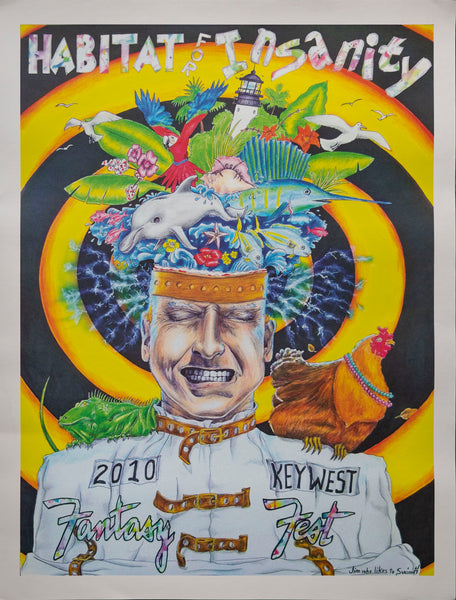 Official 2010 Fantasy Fest Poster Habitat for Insanity by Jim Who Like ...